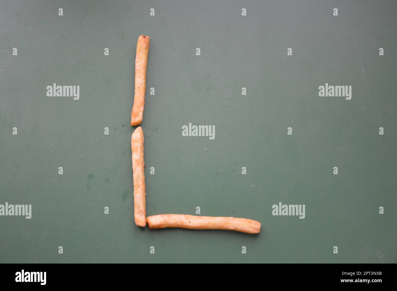 Letters of the english alphabet laid out from french the fries Stock ...