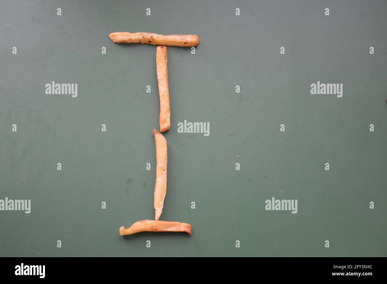 Letters of the english alphabet laid out from french the fries Stock ...