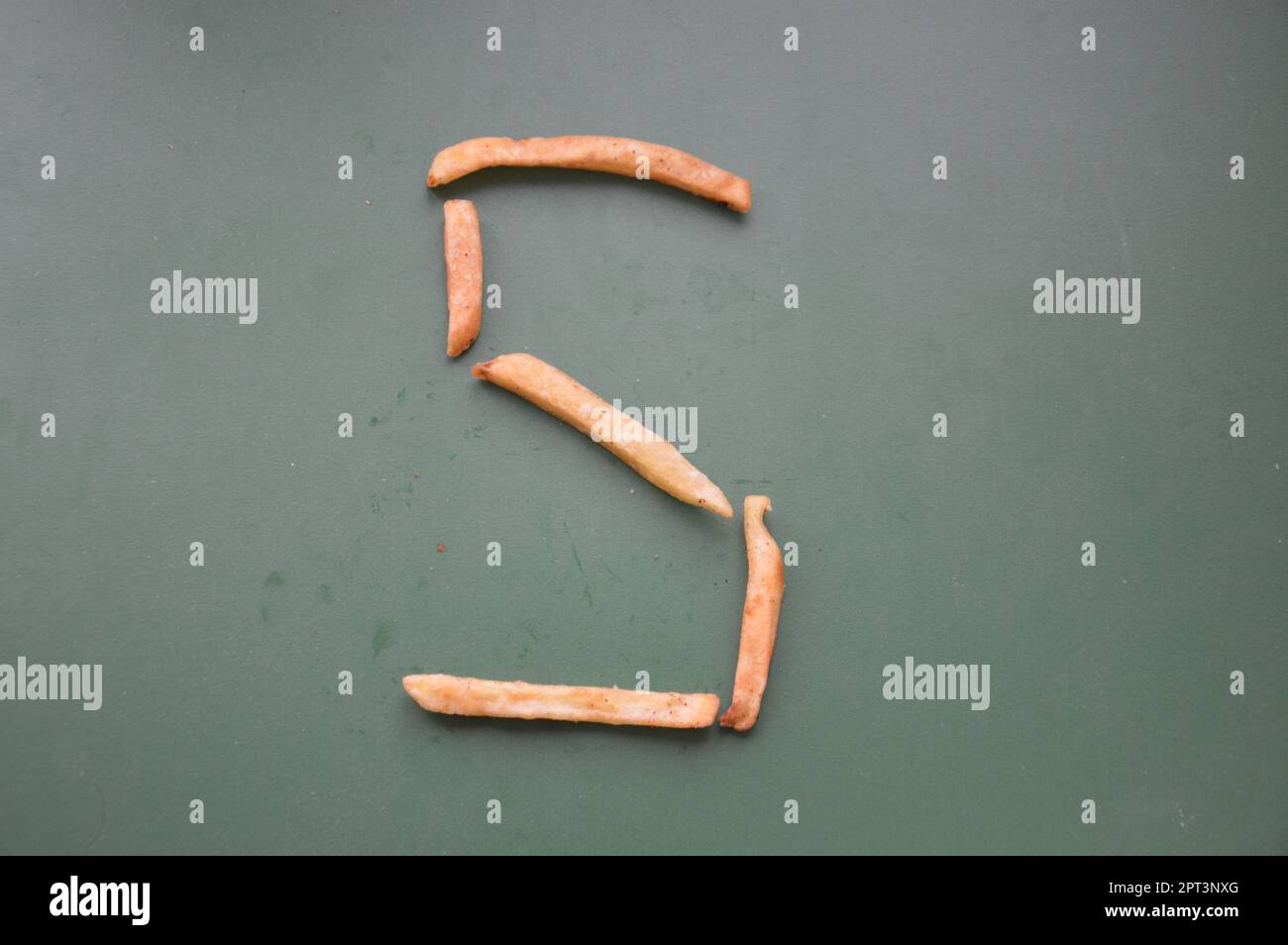 Letters of the english alphabet laid out from french the fries Stock ...