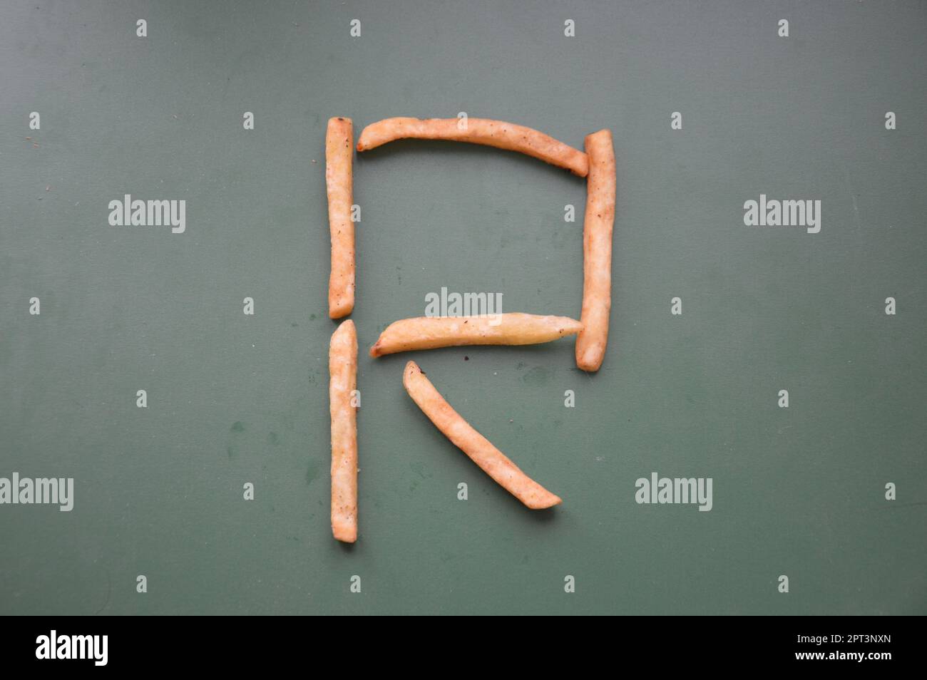 Letters of the english alphabet laid out from french the fries Stock ...