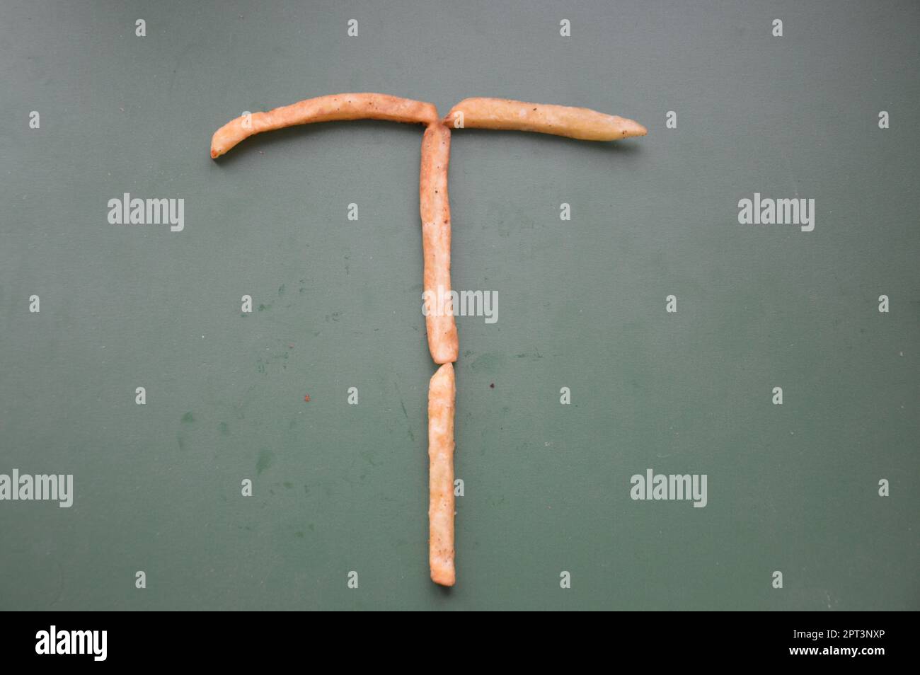 Letters of the english alphabet laid out from french the fries Stock ...