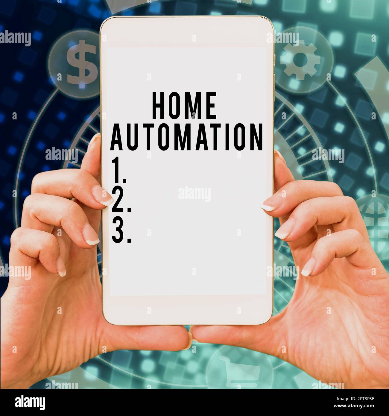 Conceptual caption Home Automation, Word for monitoring the electrical ...