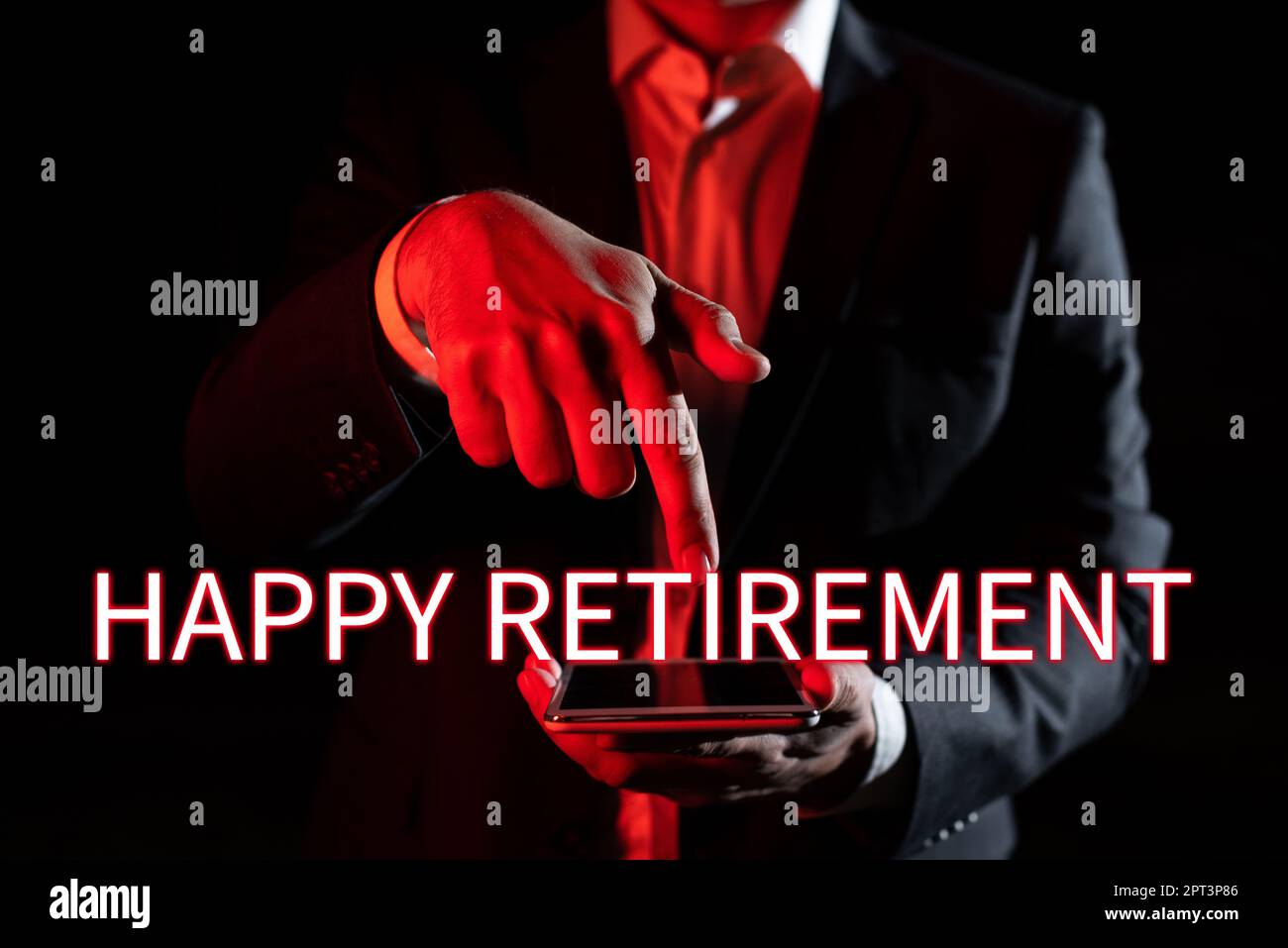 Text caption presenting Happy Retirement, Conceptual photo account or ...