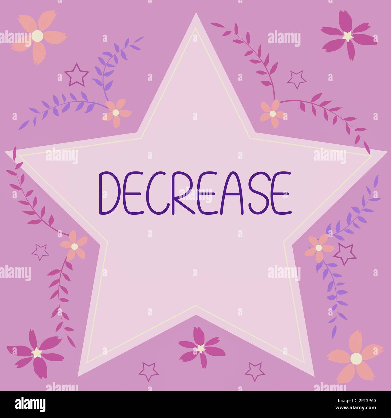 Inspiration showing sign Decrease, Word Written on make or become ...