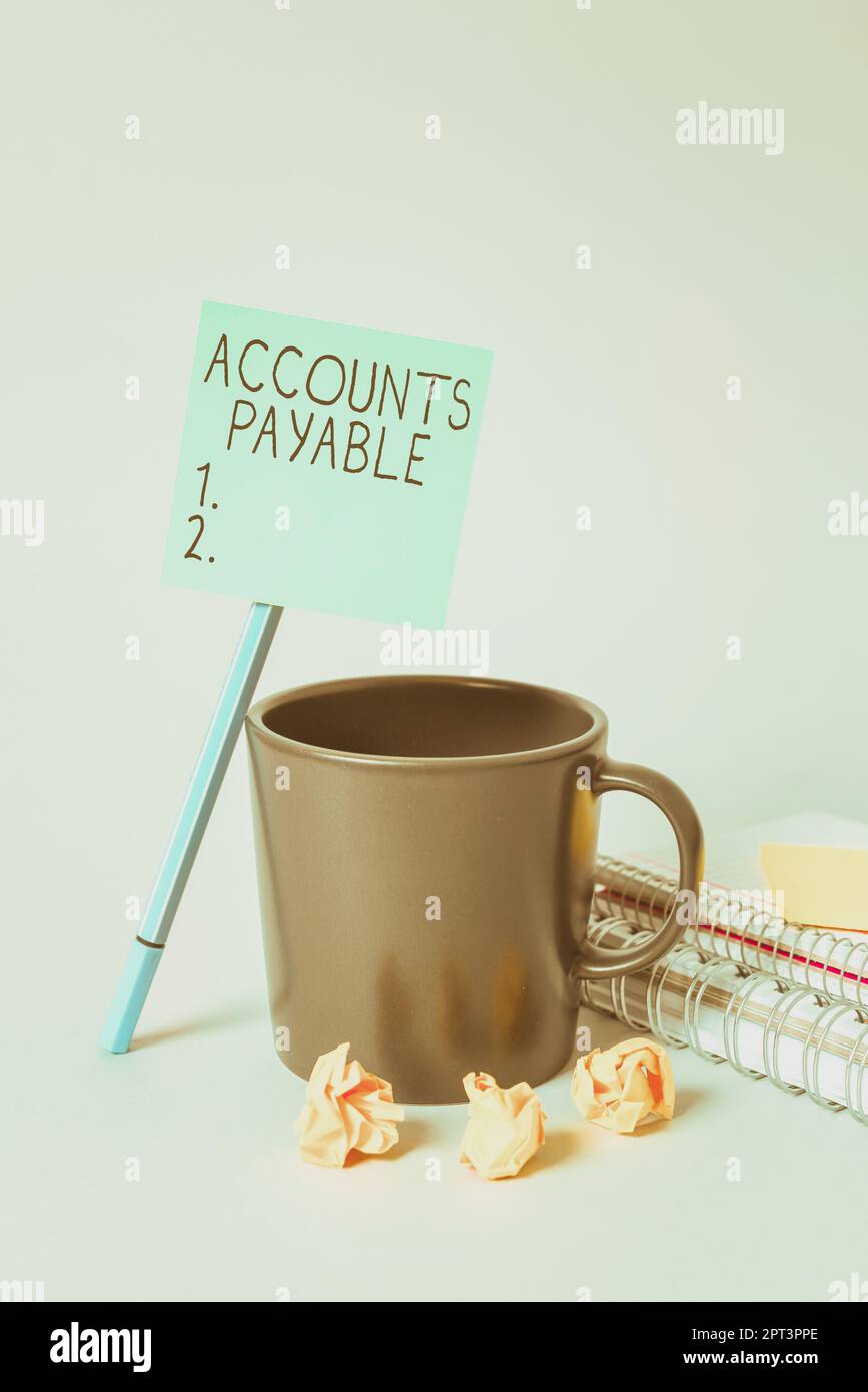 Handwriting text Accounts Payable, Business idea oversee and control ...