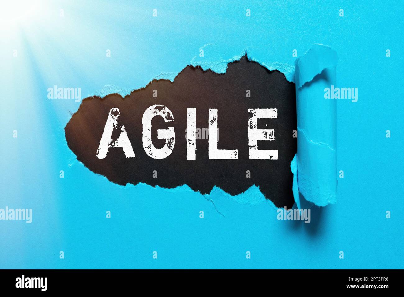Text Sign Showing Agile Word Written On Iterative Approach To Software Delivery Builds Software
