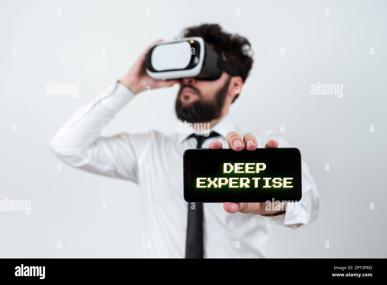Text showing inspiration Deep Expertise, Business approach A persuasive ...