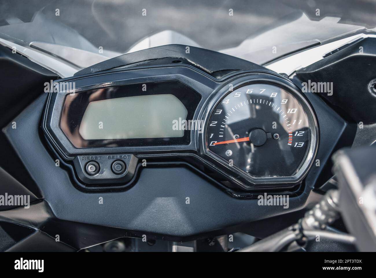 Speedometer and motorcycle information screen Stock Photo - Alamy