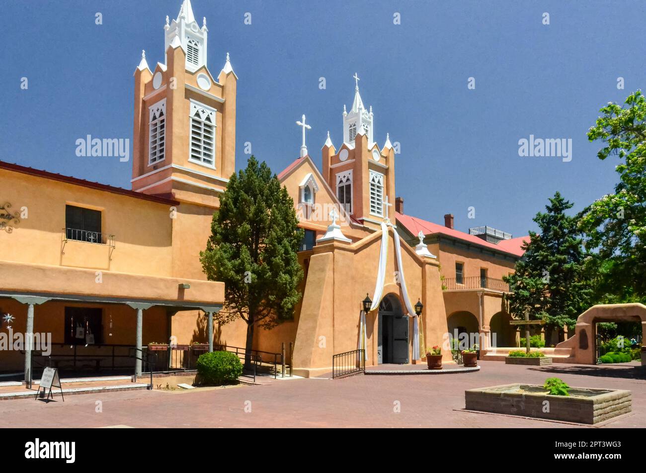 San Felipe de Neri Catholic Church in Old Town Albuquerque, New Mexico ...