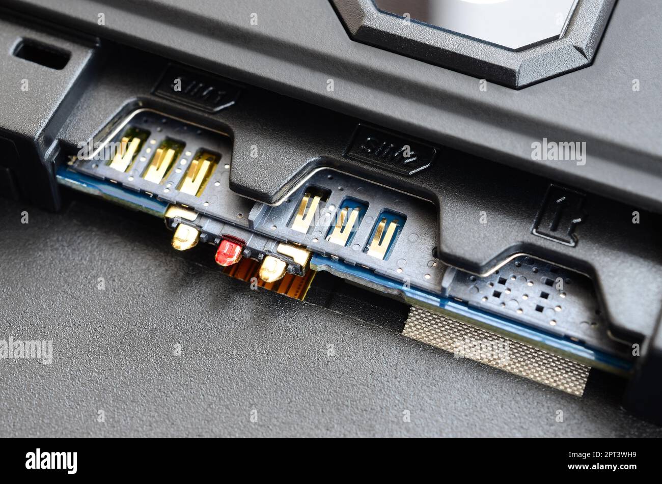 Broadband 5G mobile communication technology concept. Dual SIM card ...