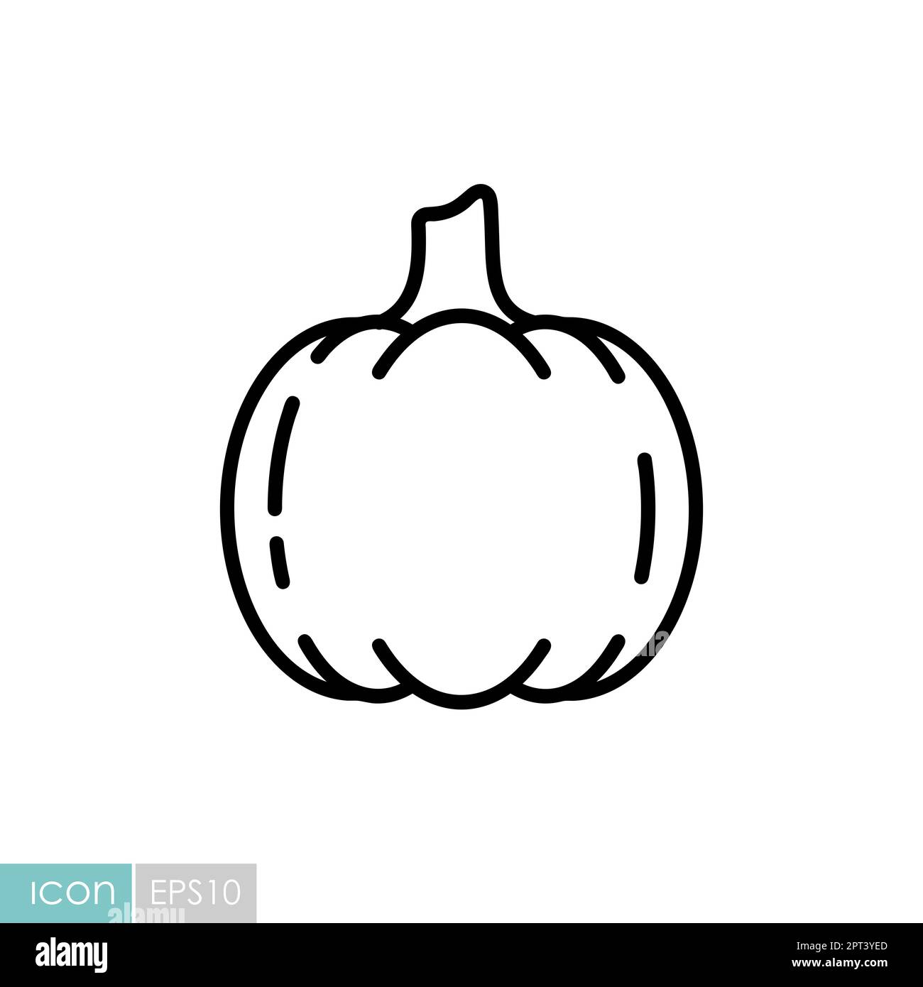 Pumpkin isolated vector icon. Vegetable sign. Graph symbol for food and ...