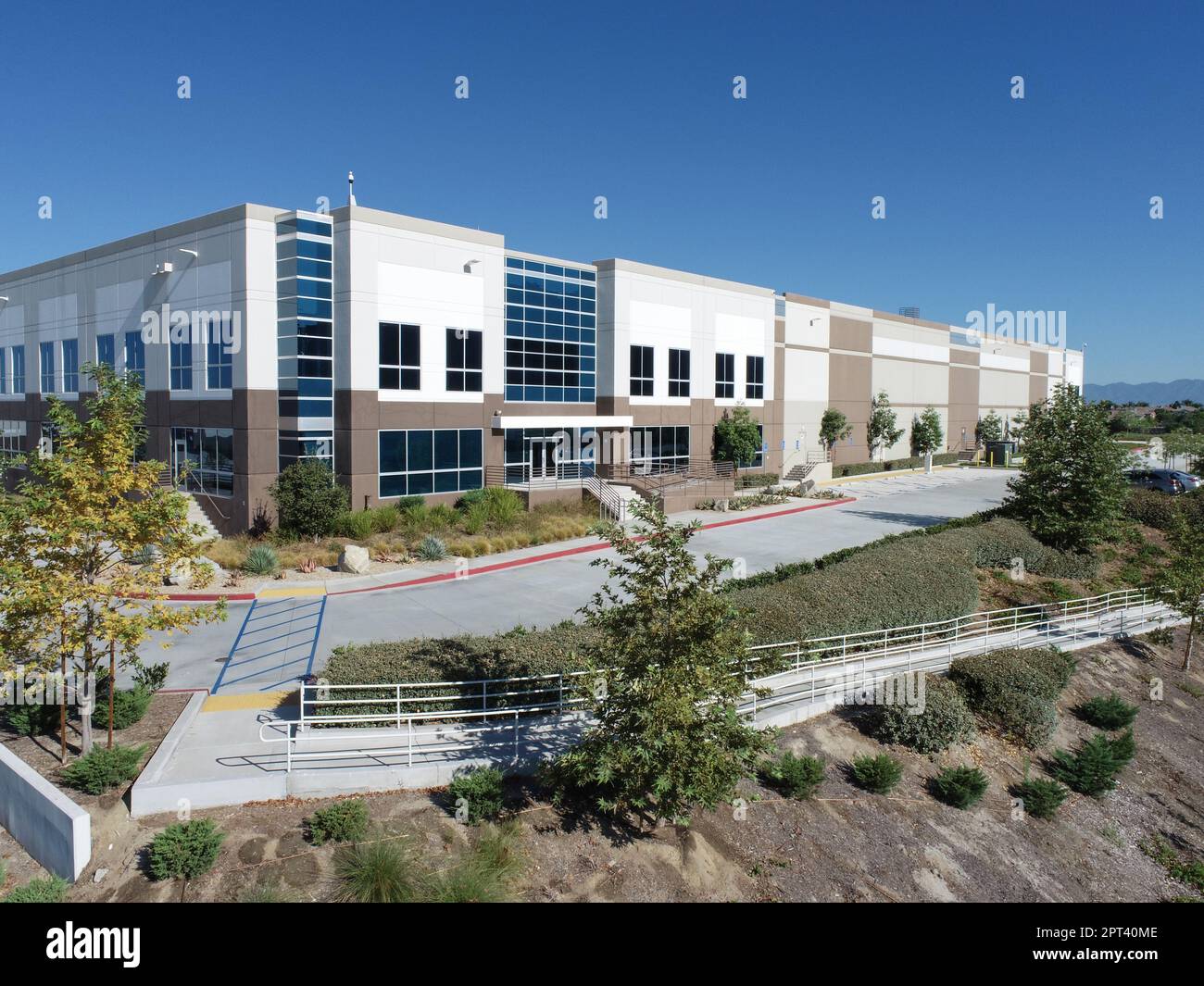 Aerial View Of Industrial Commerce Office Buildings Stock Photo - Alamy