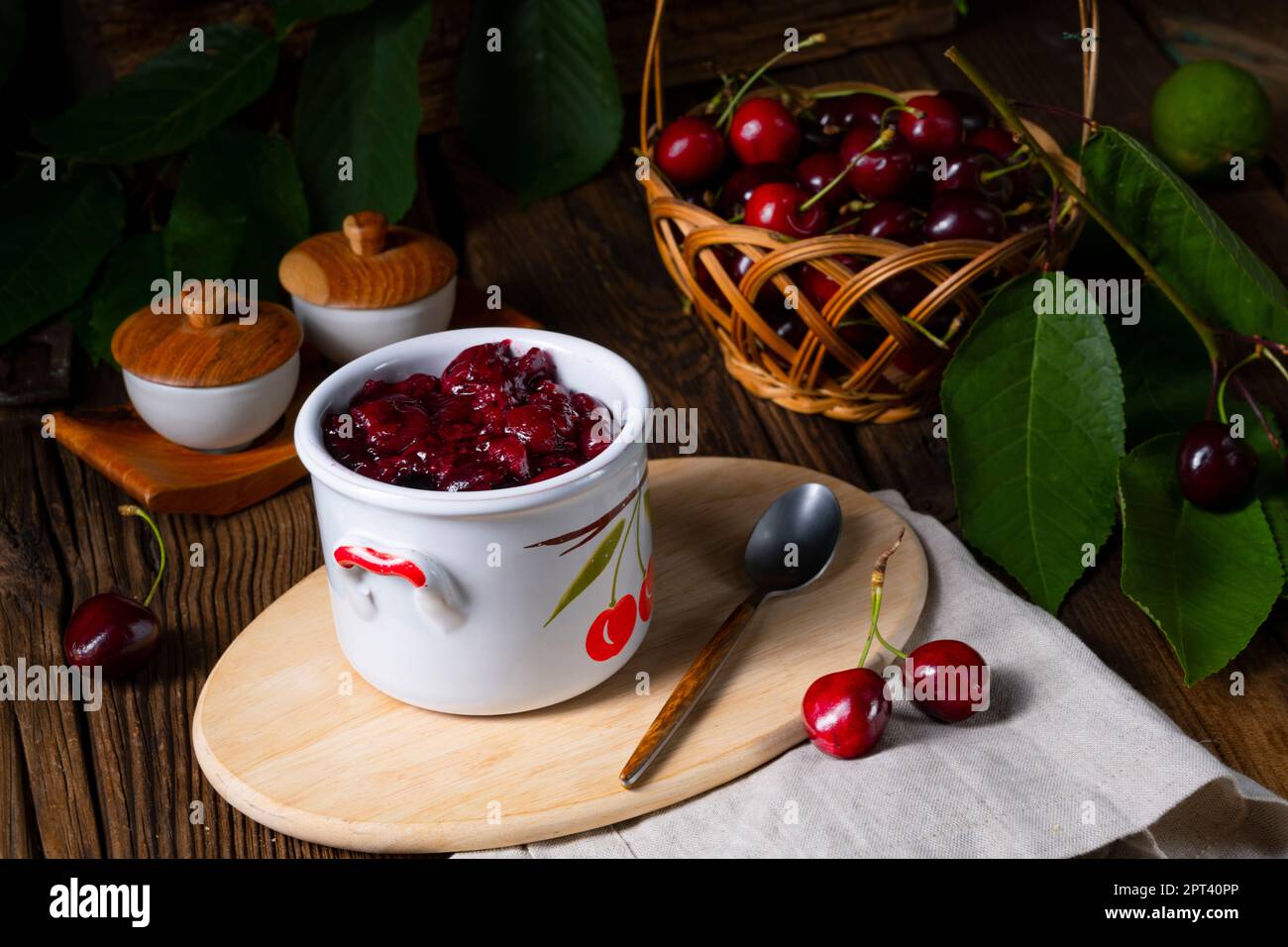 classic homemade cherry jam Stock Photo - Alamy