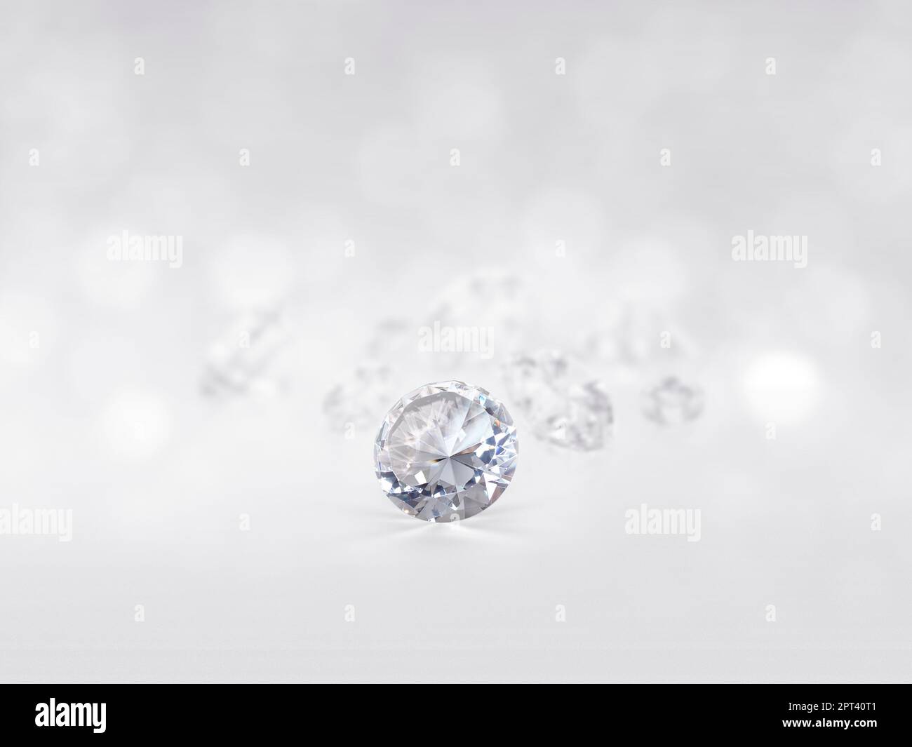 still with expensive cut diamonds in front of a white background ...