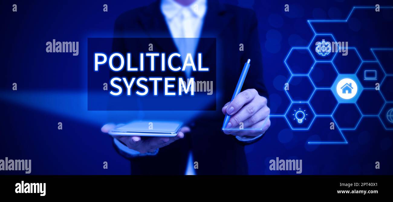 Writing displaying text Political System, Word Written on method ...
