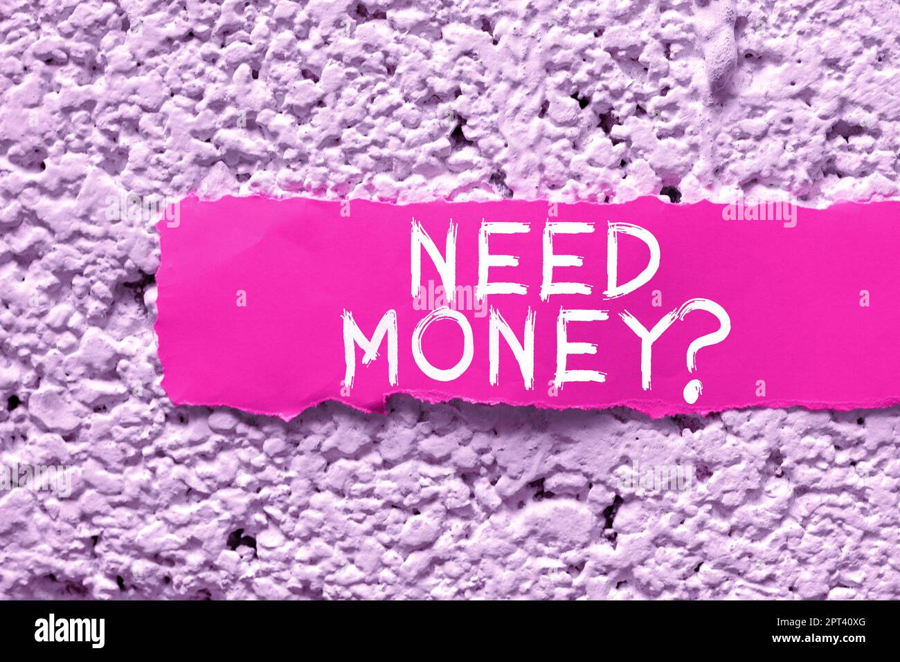 Text caption presenting Need Money Question, Word for Need to save more ...