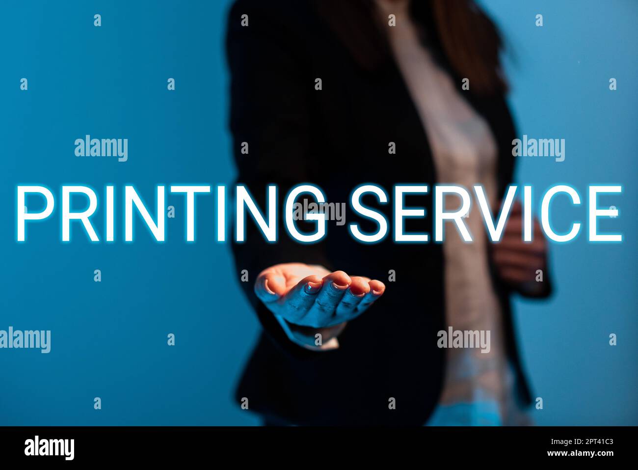 Text showing inspiration Printing Service, Business overview conversion ...