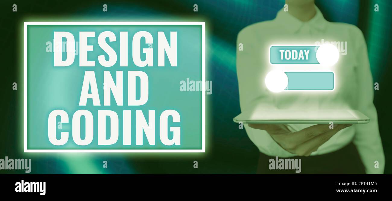 Conceptual Display Design And Coding Word Written On Html And Programming Cross Platform 