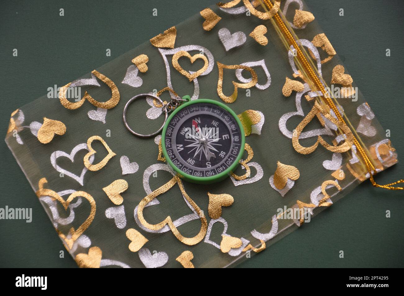 Hand compass for travel on the background of a objects Stock Photo - Alamy