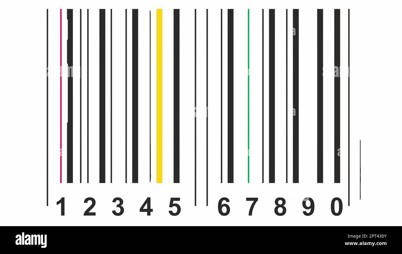 Multi-colored product a the barcode Stock Photo - Alamy