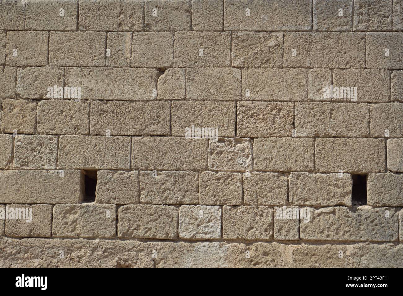 Texture of ancient masonry walls in Rhodes island in the Greece Stock ...