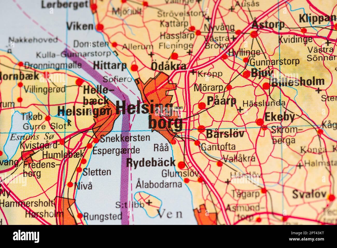 Gothenburg, Sweden - February 20 2022: Map of Helsingborg in Sweden ...