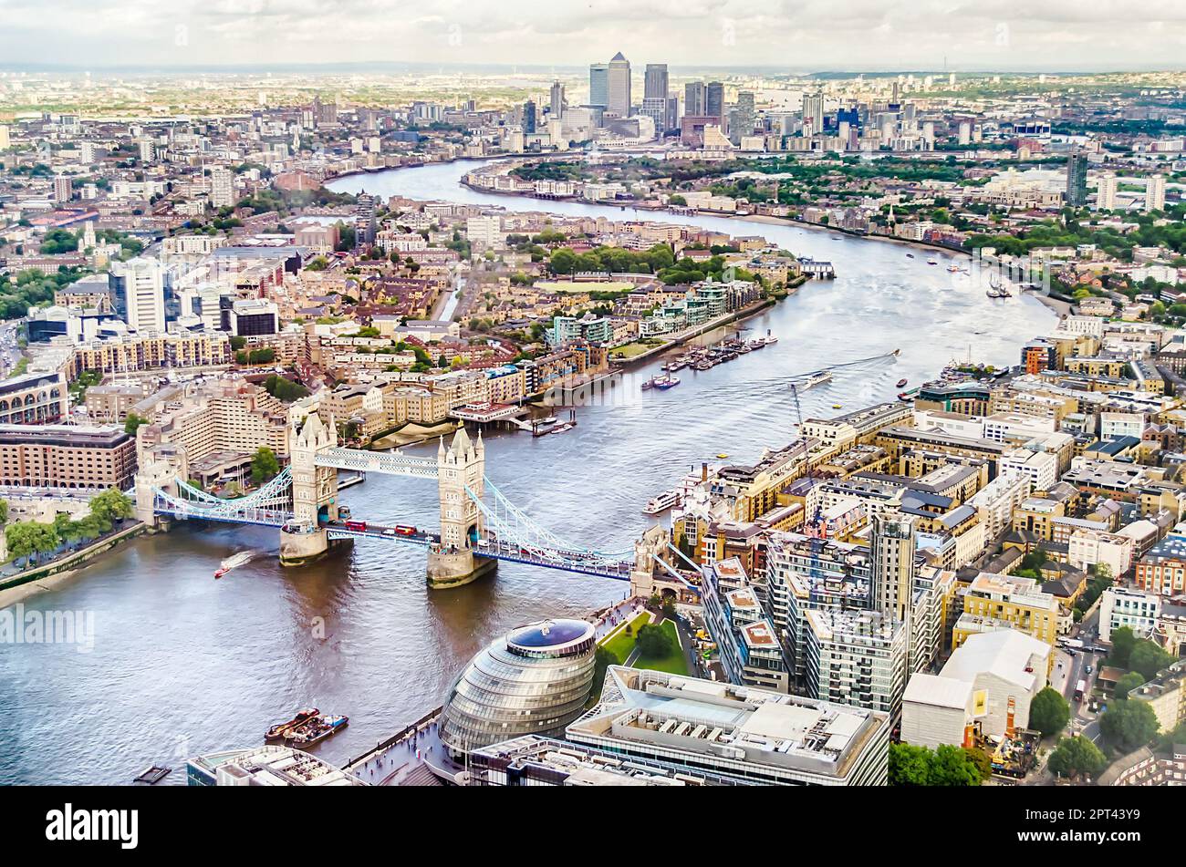 Scenic aerial view of London, UK Stock Photo - Alamy