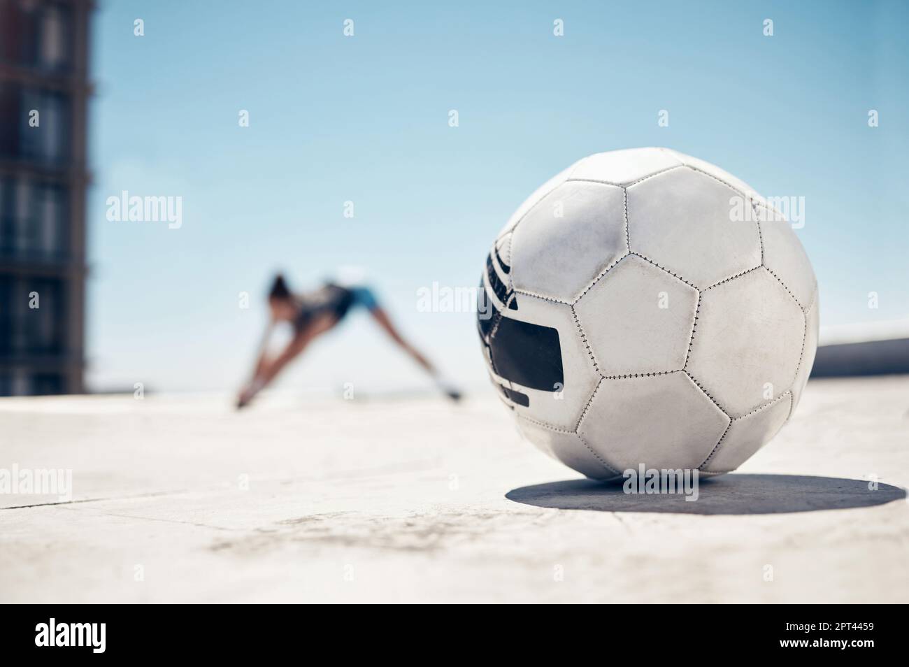 Soccer ball, sport and fitness, training and exercise, sports workout ...