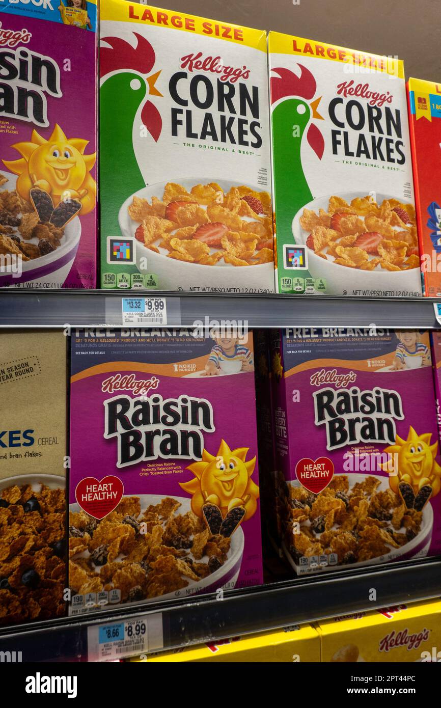 Cereal in a D'Agostino Grocery Store in New York City, United States ...