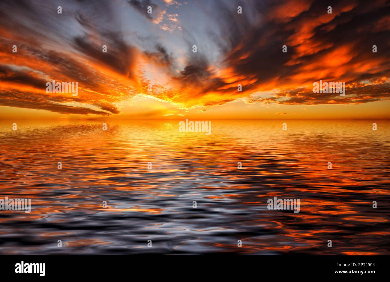 Evening sky over tropical ocean hi-res stock photography and images - Alamy