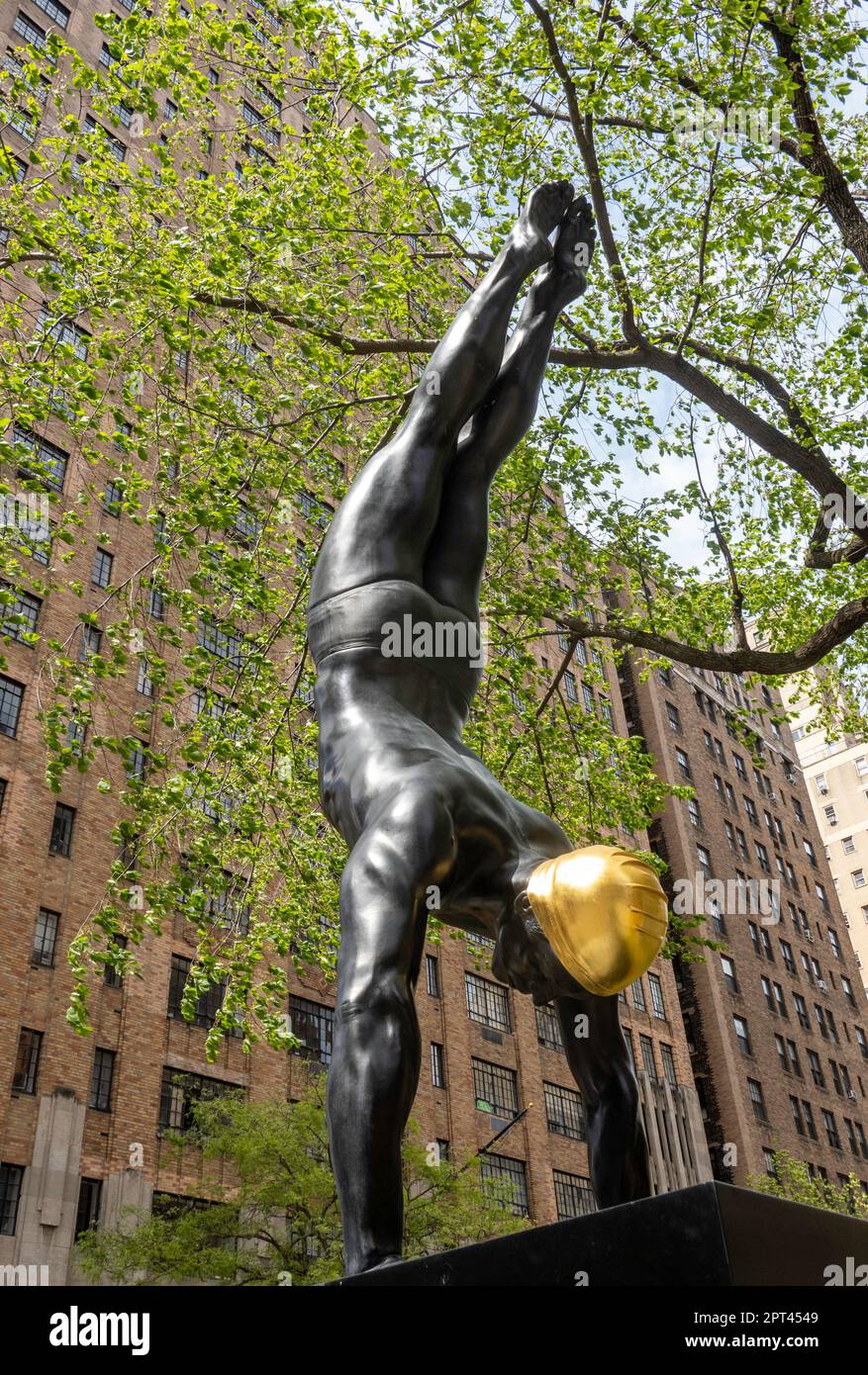 "Street Swimmers" by Carole Feuerman is a public art project along Park ...