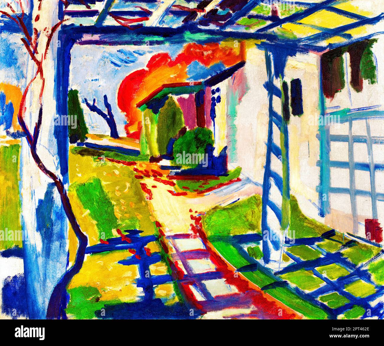 Grape Arbor painting in high resolution by Henry Lyman Sayen. Original ...