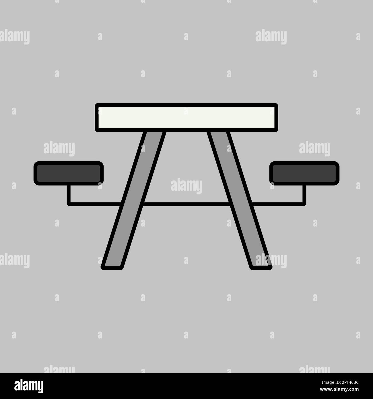 Vintage garden table and chair Stock Vector Images - Alamy