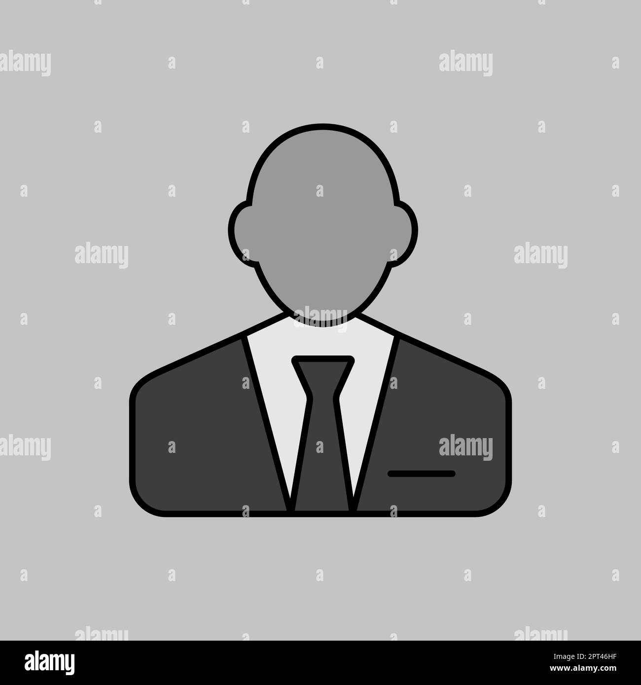 User icon of man in business suit outline icon Stock Vector Image & Art ...