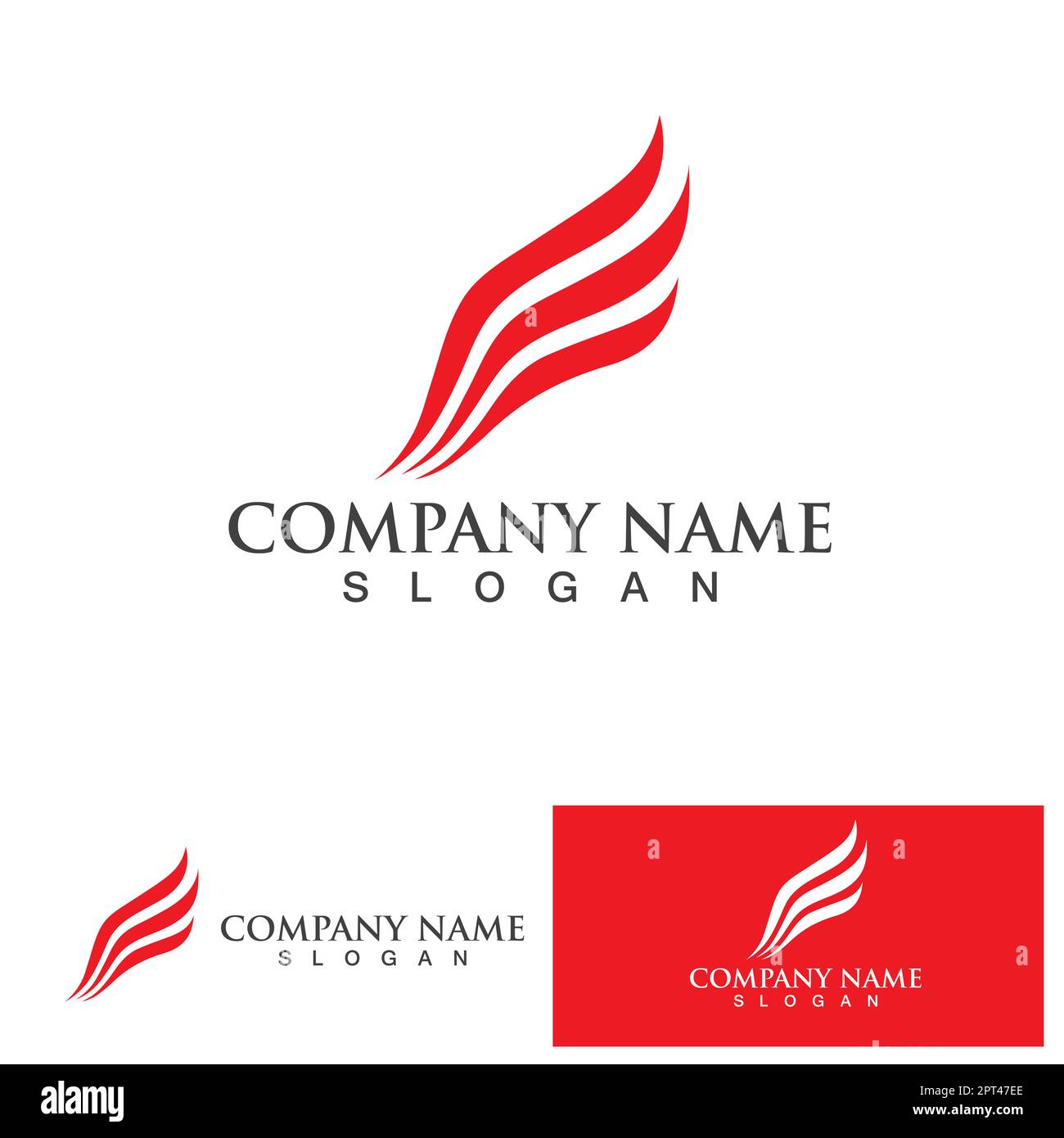 Wing red bird Logo Template vector Stock Vector Image & Art - Alamy