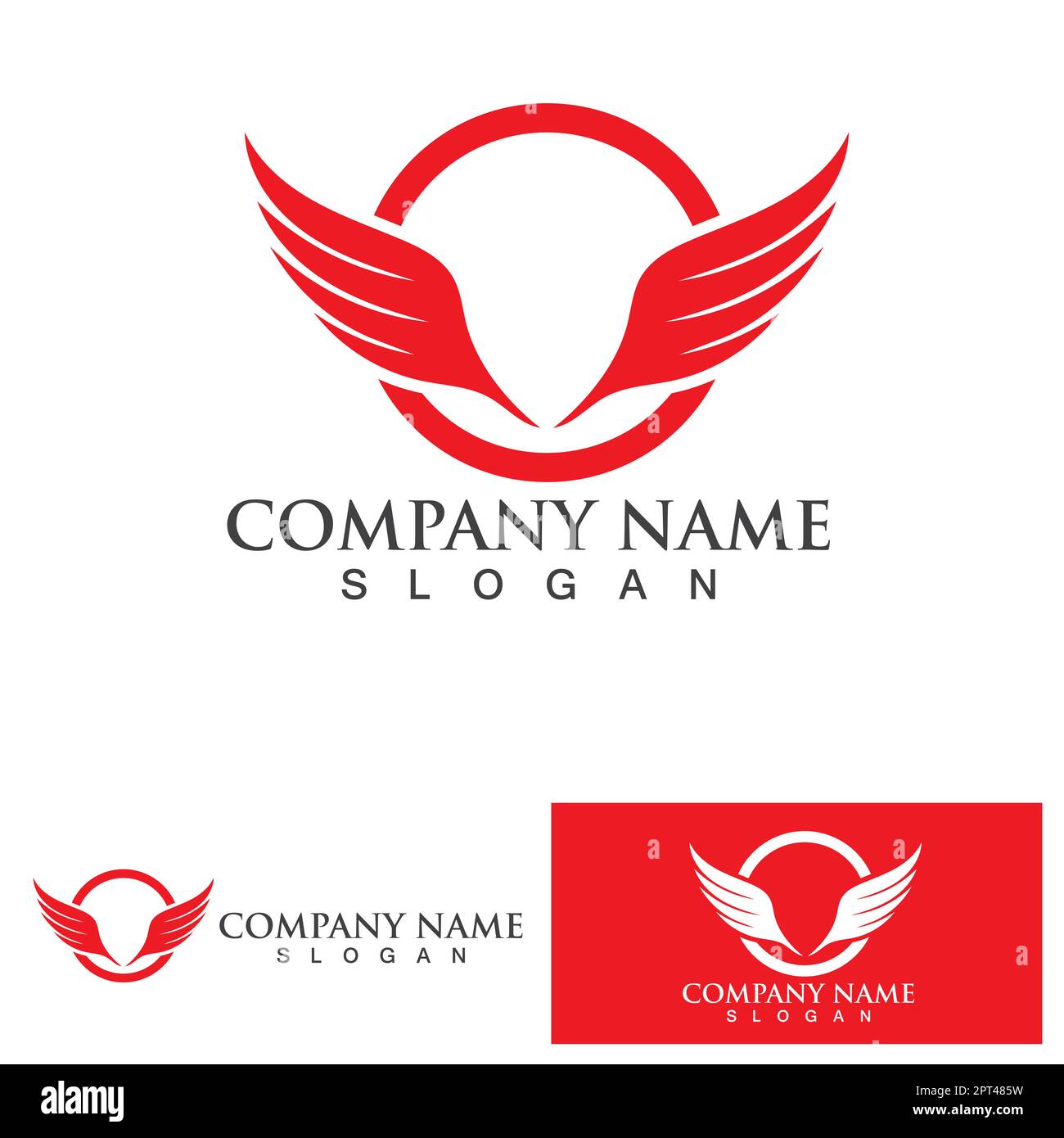 Wing red bird Logo Template vector Stock Vector Image & Art - Alamy