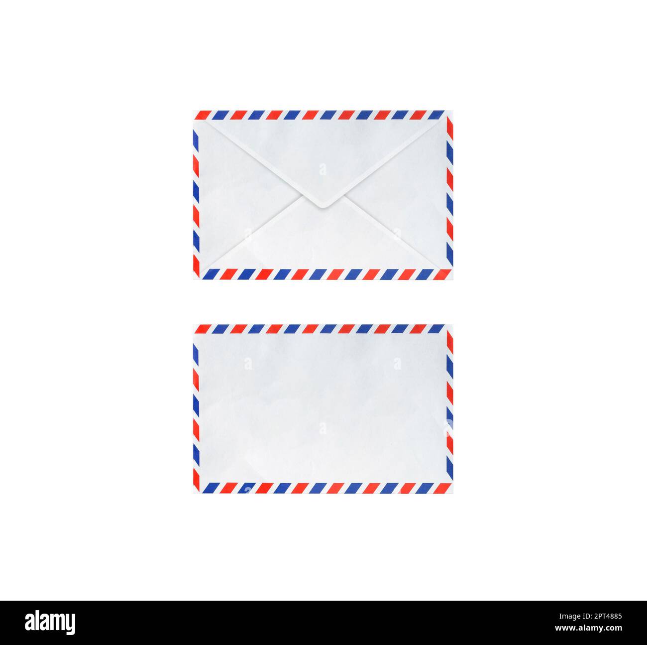 Mail envelopes on white background Stock Photo - Alamy