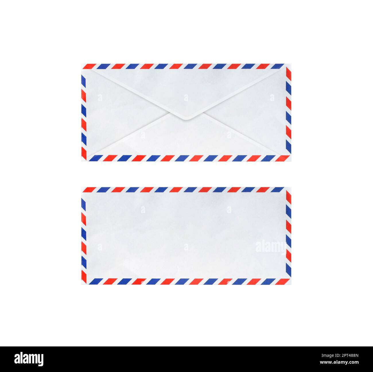 Mail envelopes on white background Stock Photo - Alamy
