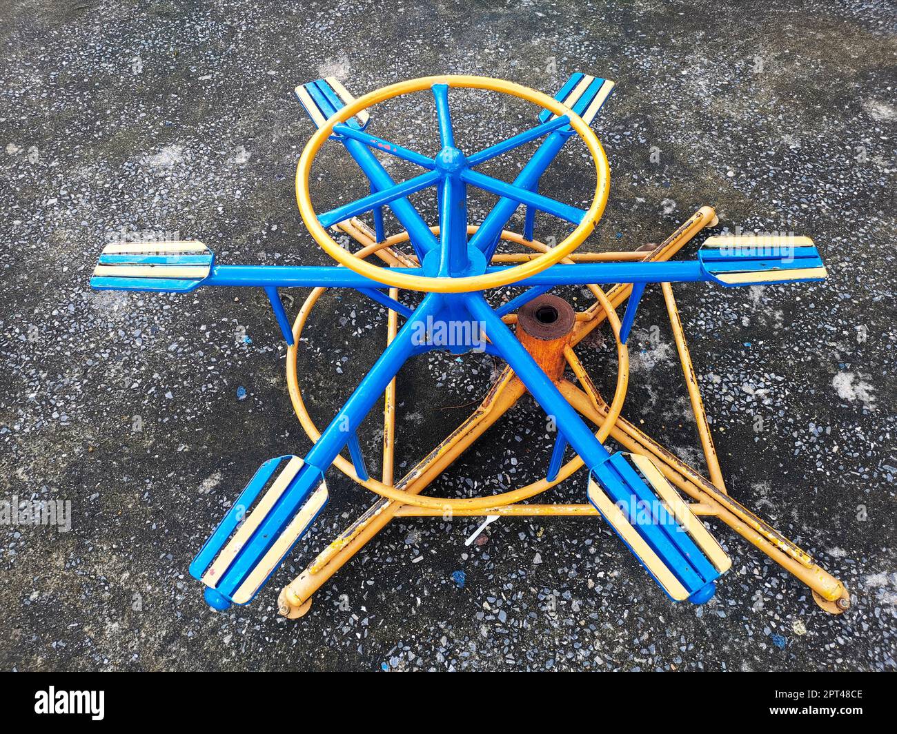 Children's carousel in the playground Stock Photo - Alamy