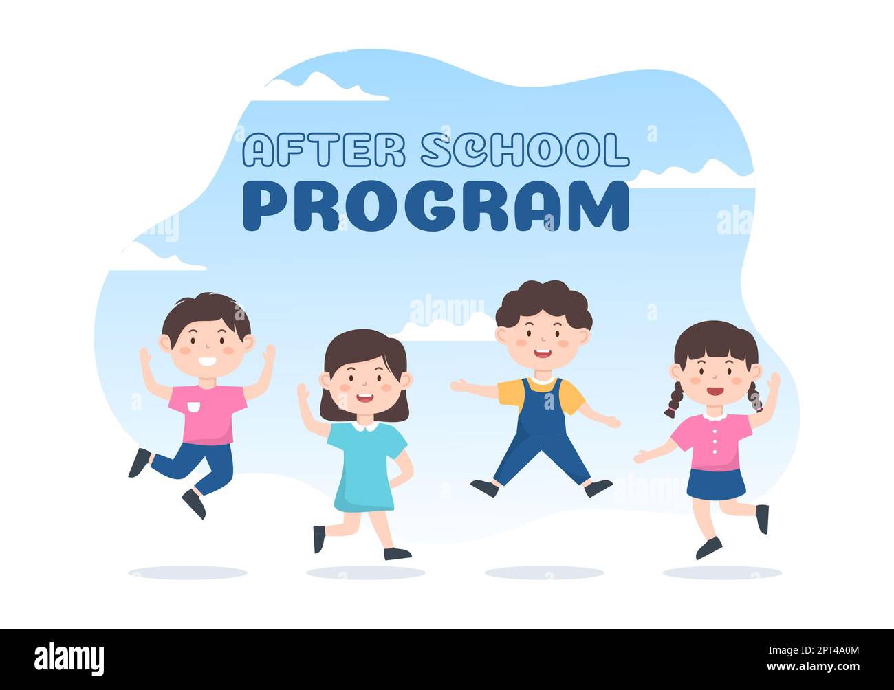 Students Leave School Building After Class or Program and Back to Home ...