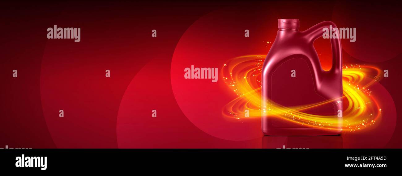 Motor oil and motor oil tank ad banner, dark background Stock Photo - Alamy