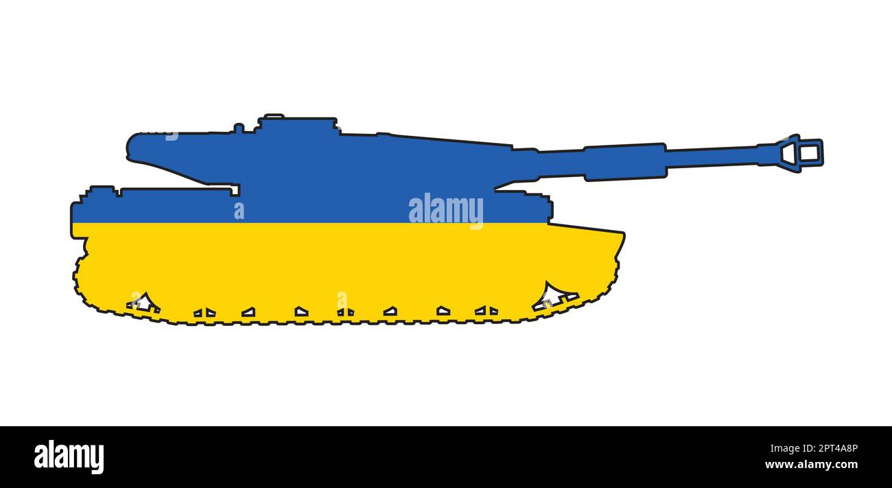Modern Battle Tank With Ukraine Flag Stock Vector Image & Art - Alamy