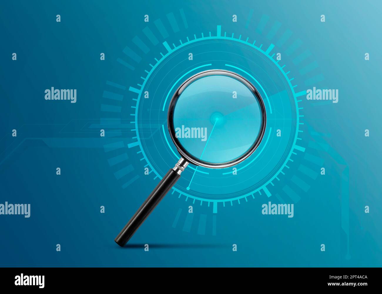 magnifying glass with scan search concept and state of the art ...