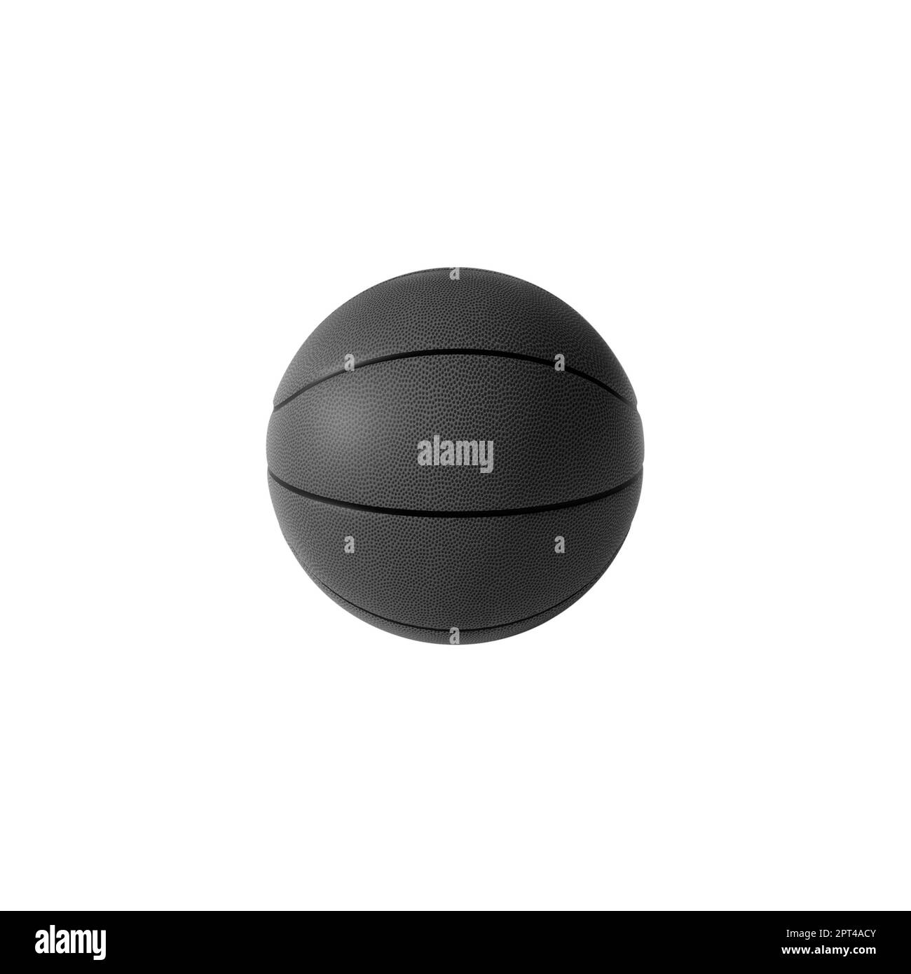 Black basketball ball isolated on white background. 3d rendering Stock ...