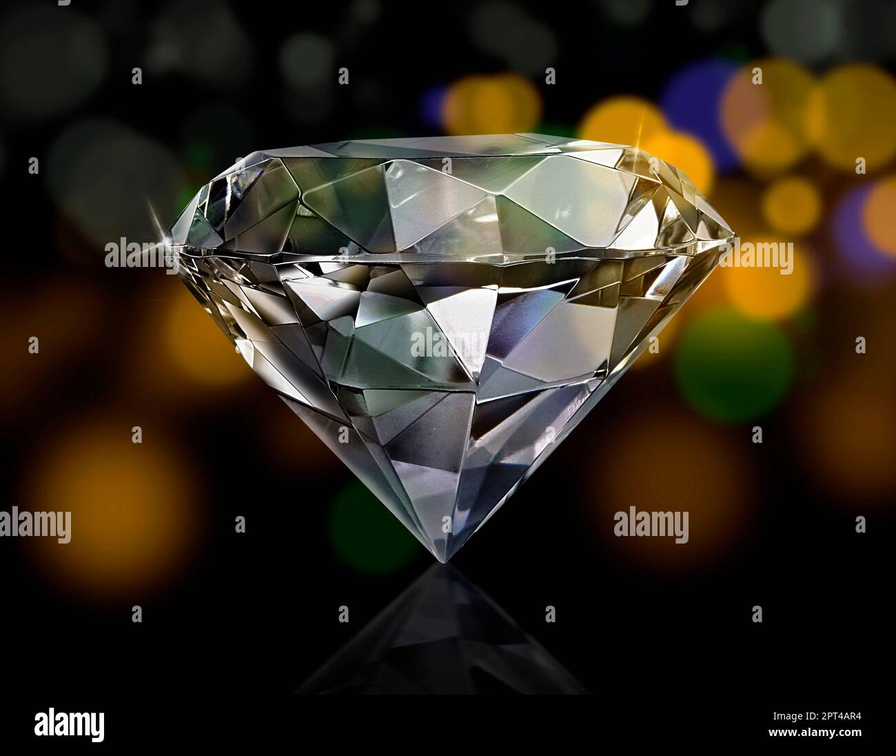 Dazzling diamond on shining bokeh background. concept for chossing best ...