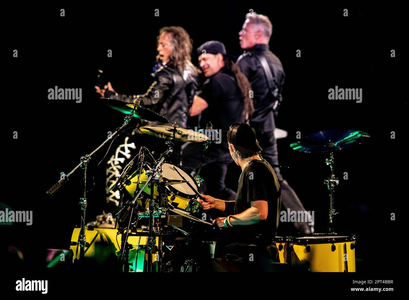 AMSTERDAM - 27/04/2023, Rock band Metallica with singer and guitarist ...