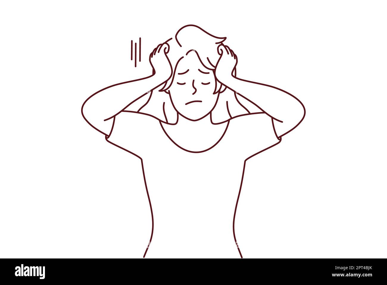 Unhappy woman suffer from repetitive thoughts. Upset girl struggle with ...