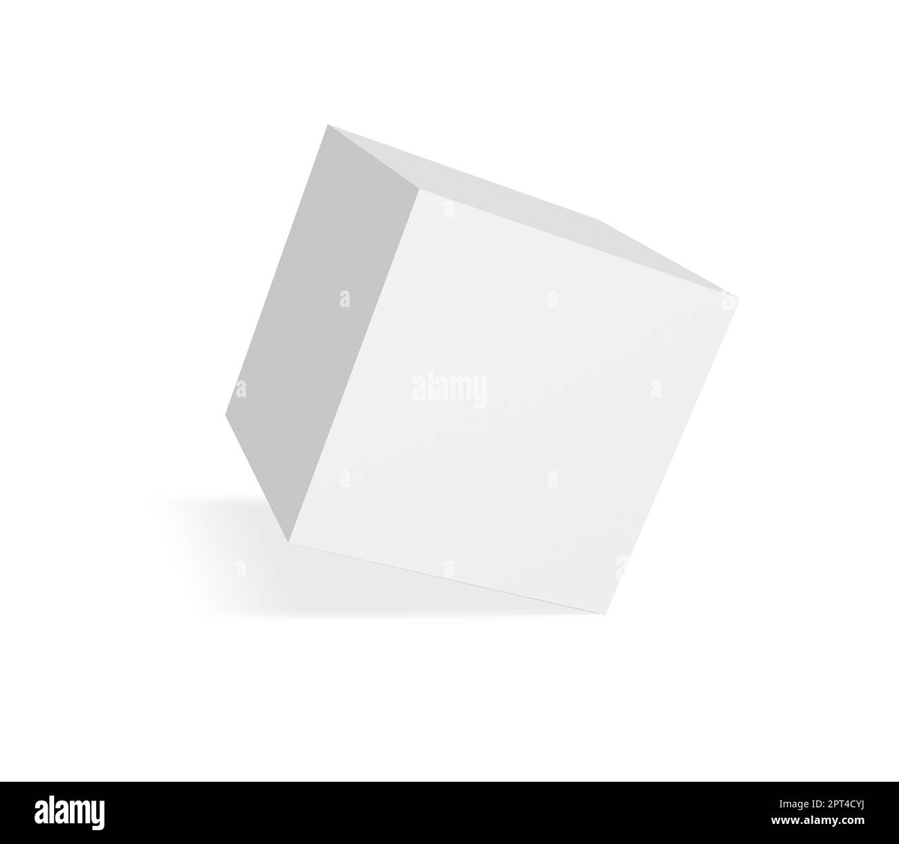 Blank box on white background with reflection. 3d render Stock Photo ...