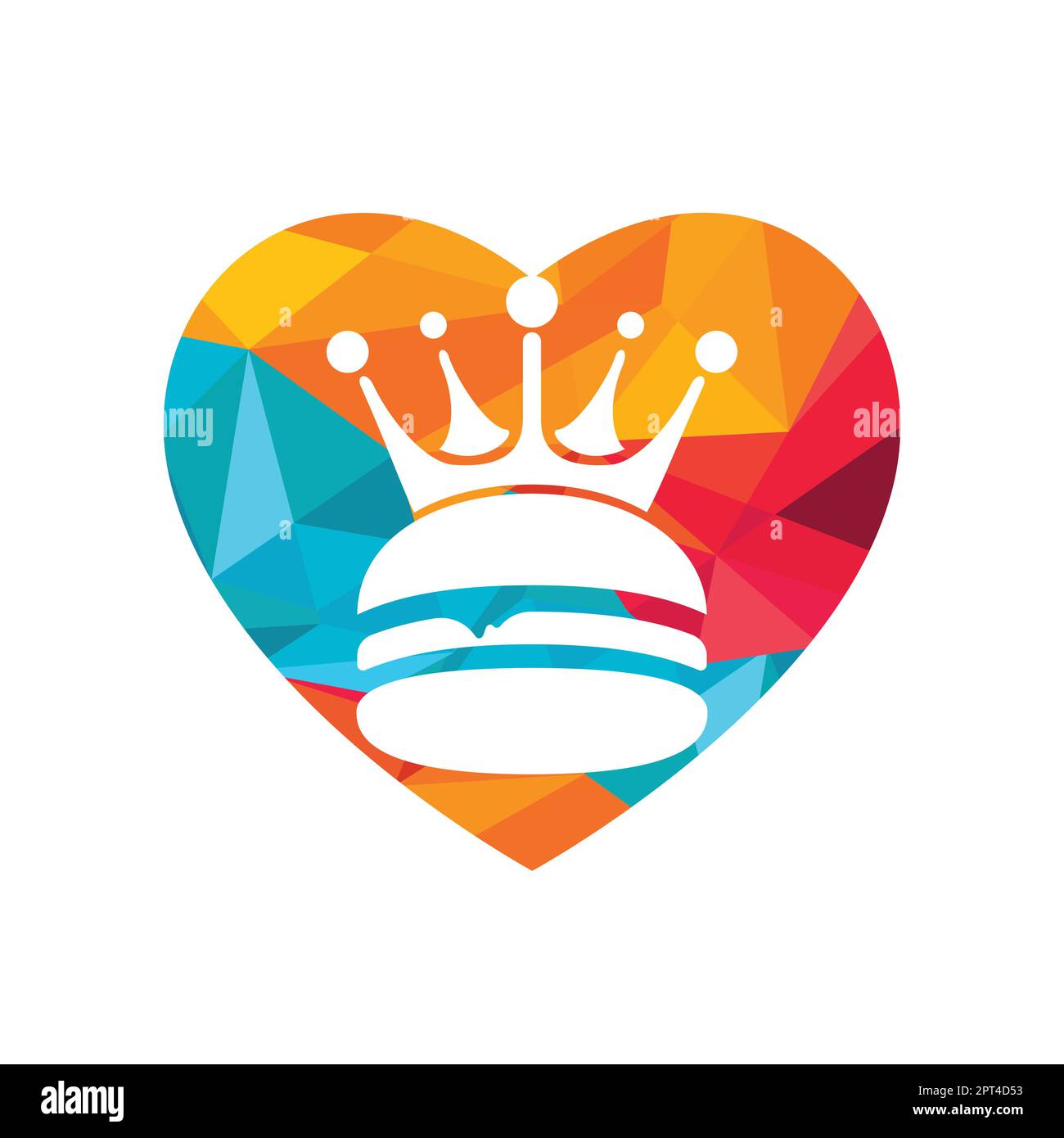Burger king vector logo design. Burger with crown icon logo concept ...