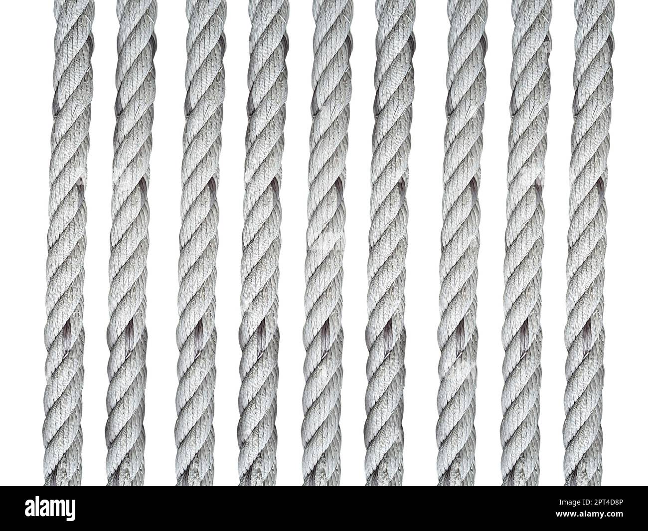 Old Ropes isolated on a white background Stock Photo - Alamy